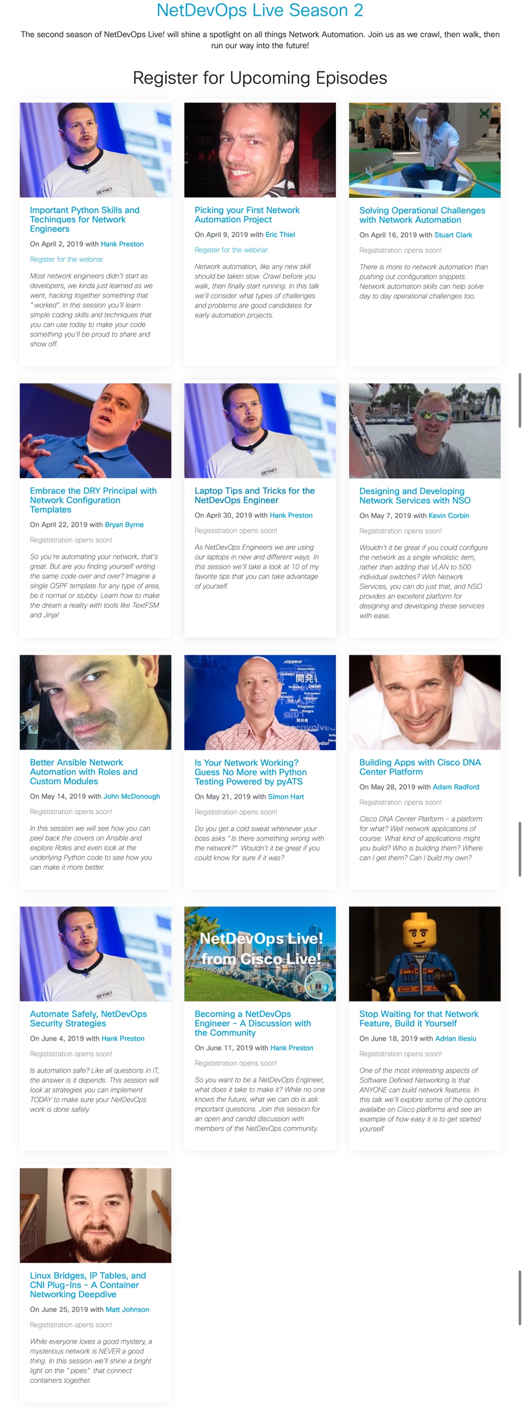 NetDevOps Live! Season 2 Shines a Spotlight on Network Automation - Cisco Blogs