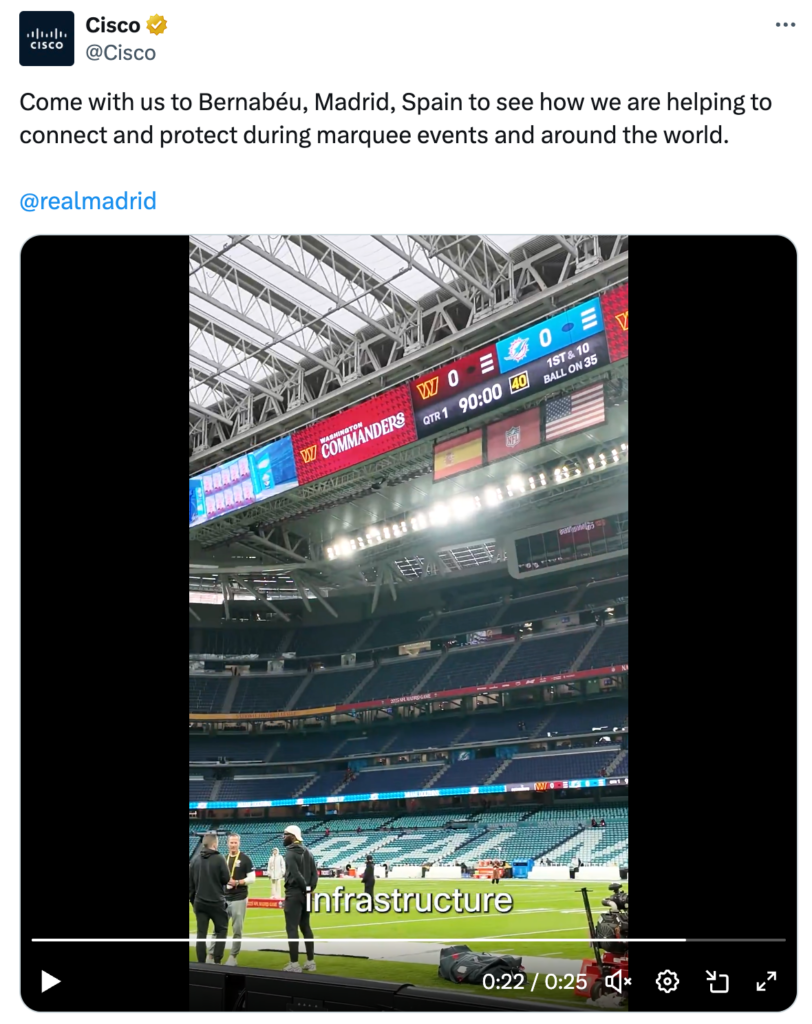 Better Together – How Cisco, the NFL and Real Madrid Brought the First ...